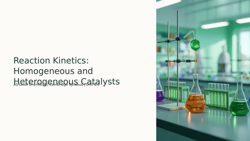 AS Level Chemistry - Unit 8.3 Homogeneous and heterogeneous catalysts ...