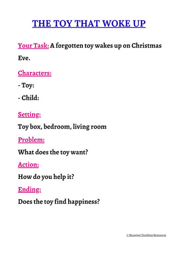 20 Festive Christmas Creative Writing Prompts & Planning Pages for KS2 ...
