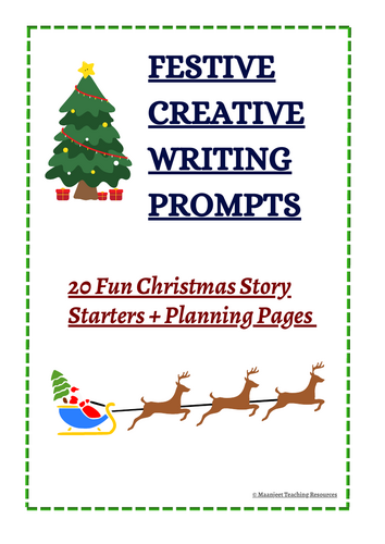 20 Festive Christmas Creative Writing Prompts & Planning Pages for KS2 ...