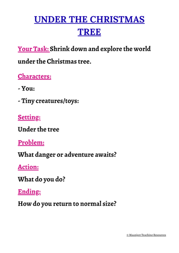 20 Festive Christmas Creative Writing Prompts & Planning Pages for KS2 ...