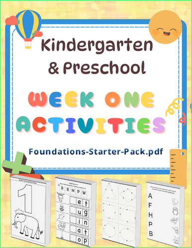 Kindergarten & Preschool Worksheets – Week 1 | Teaching Resources