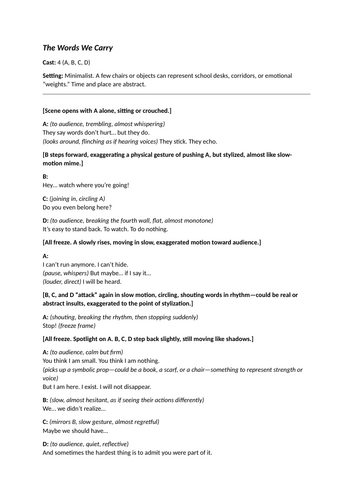 KS4 5 minute Scripts | Teaching Resources