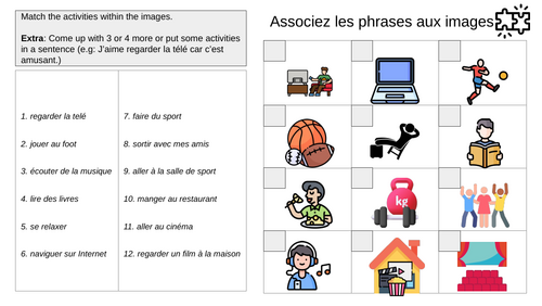 Y8 / Y9 French - Les Loisirs | Teaching Resources