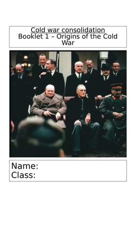 Edexcel GCSE History - Origins of the Cold War Booklet 1 | Teaching ...