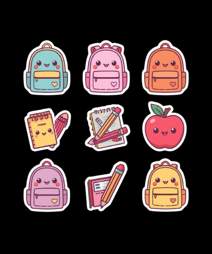 Cute School Stickers | Kawaii Back to School | Teaching Resources
