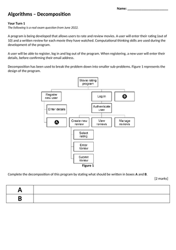 AQA GCSE Computer Science - Computational Thinking | Teaching Resources