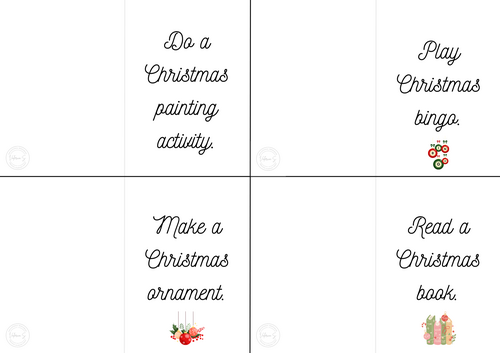 FREE Classroom Christmas Advent Calendar | 24 Printable Activity Cards ...