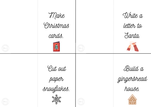 FREE Classroom Christmas Advent Calendar | 24 Printable Activity Cards ...