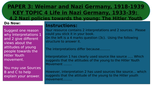 EDEXCEL GCSE HISTORY WEIMAR AND NAZI GERMANY LESSON LESSON 33 THE ...