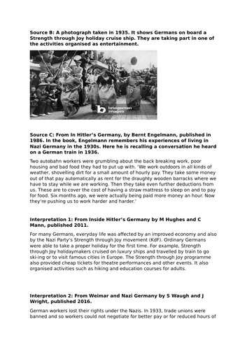 EDEXCEL GCSE HISTORY WEIMAR AND NAZI GERMANY LESSON 36 THE STANDARD OF ...