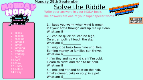 Year 4 Spelling Activities – Week 4 Daily Spelling Games, Riddles ...