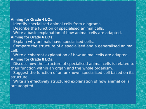 AQA GCSE Biology B1.4 – Specialisation in Animal Cells | Full Lesson ...