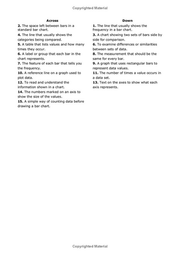 GCSE Maths - Foundation 3 - Vocabulary Crosswords – Statistics ...