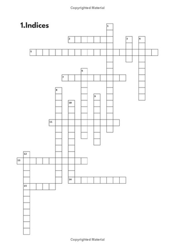 GCSE Maths - Higher 1 - Vocabulary Crosswords - Numbers, Statistics ...