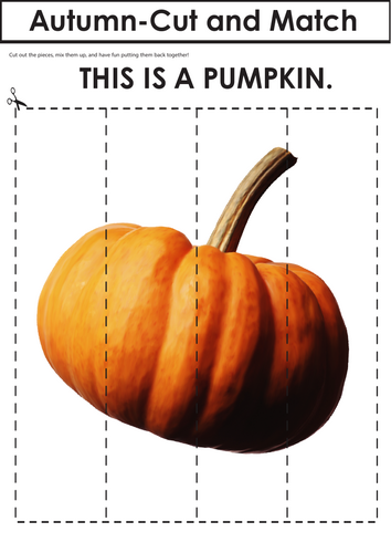 Autumn Cut and Match – Speech Therapy, ESL, Early Learning, Logic ...