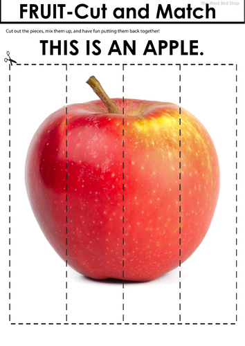 Fruit Cut and Match – Speech Therapy, ESL, Early Learning, Logic Skills ...