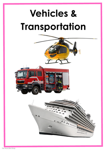 VEHICLES & TRANSPORTATION Classroom Display | Real Photo Posters | 20 ...