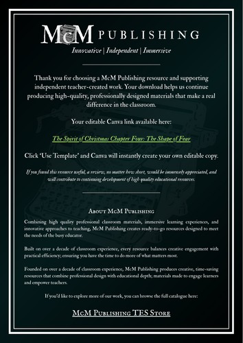 The Spirit of Christmas Chapter Four – KS3/KS4 Christmas Ghost Story Writing Lesson | Teaching ...