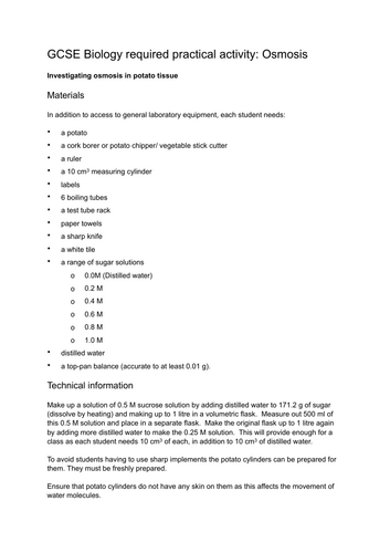 Fully editable B1.8 Osmosis in Plants lesson for AQA GCSE Biology ...