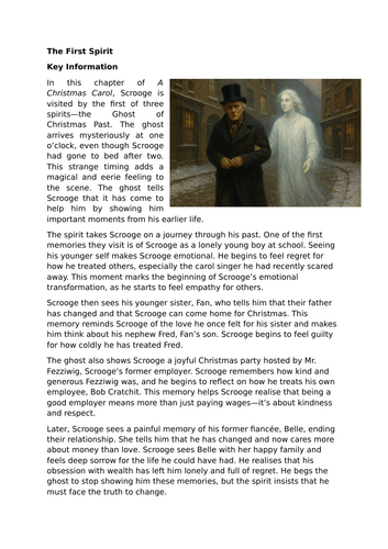 A Christmas Carol - Cover Work - The First Spirit | Teaching Resources