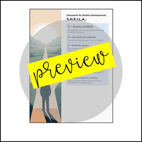 An Inspector Calls Sheila Exam Pack | GCSE English Literature ...