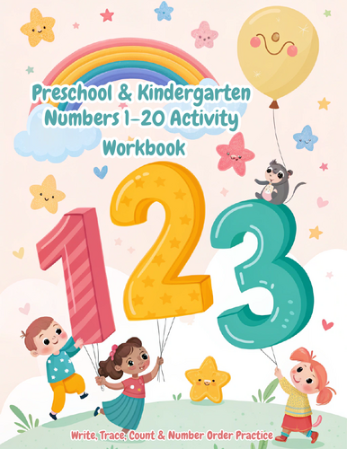 Preschool & Kindergarten Numbers workbook | Teaching Resources