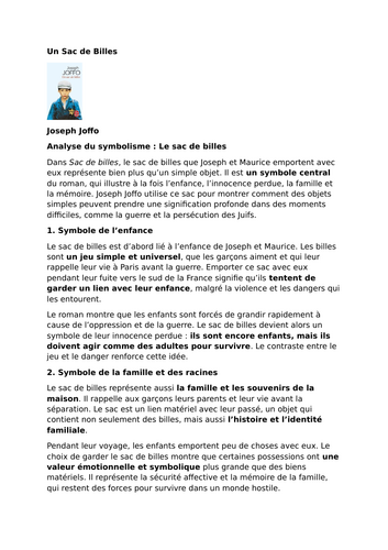 Un sac de billes by Joseph Joffo – Complete Study Guide and Workbook ...
