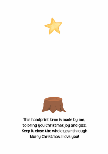 Christmas Tree Handprint Art | Printable Template (Color & Black-and ...