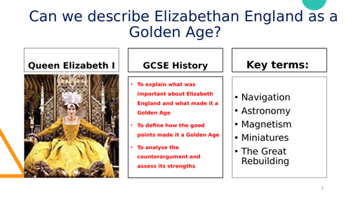 Was there an Elizabethan Golden Age? | Teaching Resources