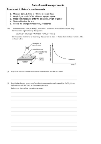 Topic 9 Rates of Reaction – CIE AS/A Level Chemistry (9701) | Teaching ...