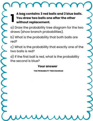 Probability Tree Diagrams KS3–KS4 | Teaching Resources