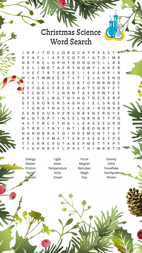Christmas Science Word Search | Festive STEM Vocabulary | KS2/KS3 ...