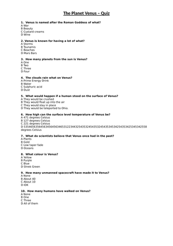 Two 'All Summer in a Day Lessons - Science Fiction Unit (Year 9 ...