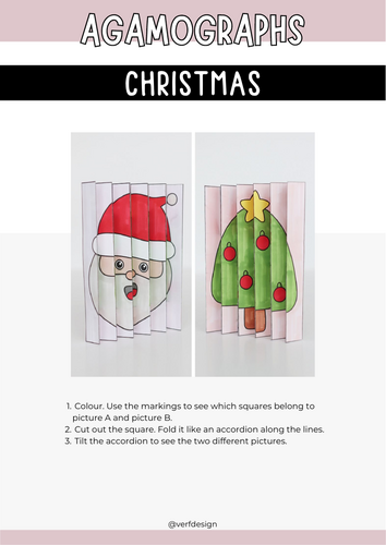 Christmas Agamograph - Magical Printable Craft for Kids | Teaching ...