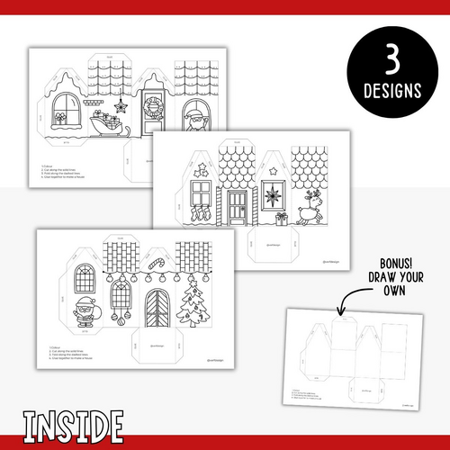 3D Christmas Houses - Printable Craft Templates for Kids | Teaching ...