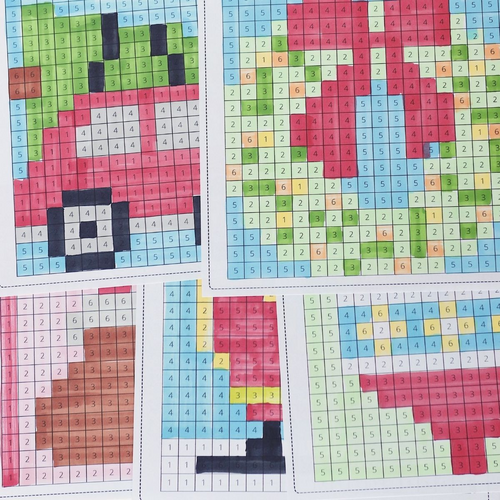 Christmas Pixel Art - Printable Craft for Kids | Teaching Resources