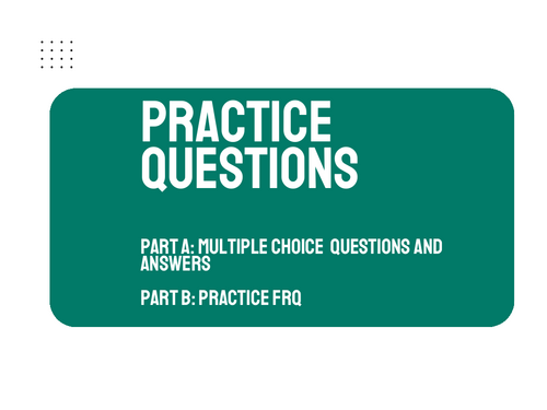 AP Biology Unit 1: Chemistry of Life Exam Practice | Teaching Resources