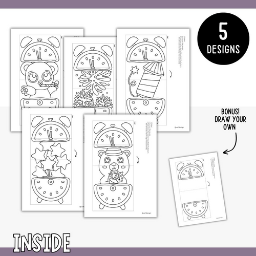 Surprise Clocks - Printable New Year Craft for Kids | Teaching Resources