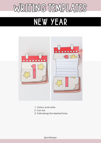 Printable New Year Writing Templates - Crafts for Kids | Teaching Resources