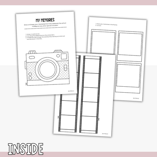 My Memories - Printable Camera and Photo Frame Craft for Kids ...