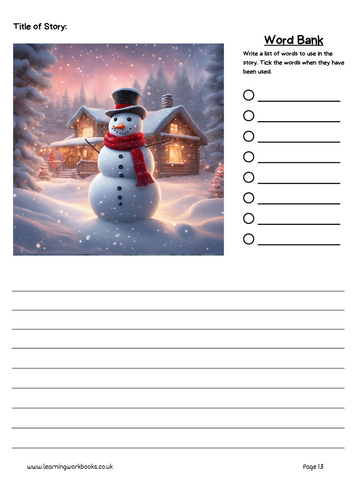 Christmas Story Writing Workbook 1 | Teaching Resources