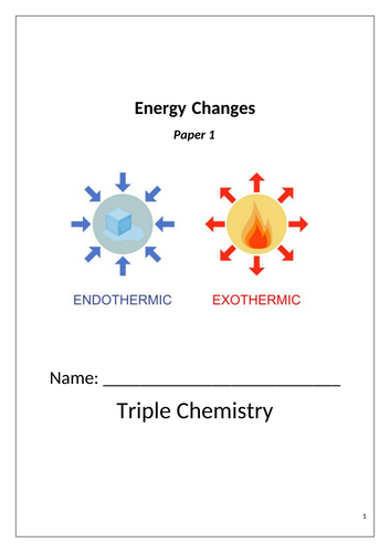 AQA GCSE Energy Changes | Teaching Resources