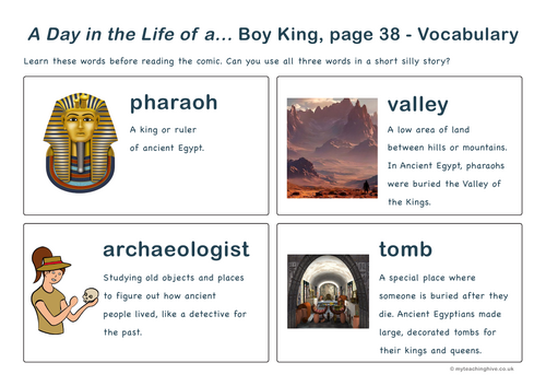 KS2 A Day in the Life of a Boy King - Ancient Egypt - Tutankhamun - age ...