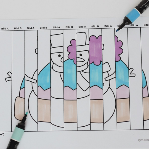 Magical Winter Agamographs - Printable Craft for Kids | Teaching Resources