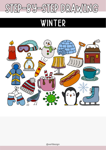 How to Draw Winter - 20 Step-by-Step Guides for Kids | Teaching Resources