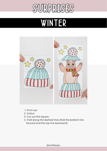 Surprise Winter Hats - Printable Craft for Kids | Teaching Resources