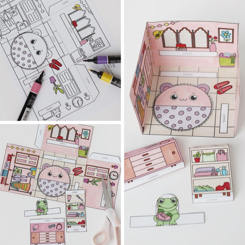 Dollhouse in 3D Craft - Walk-in Closet | Teaching Resources