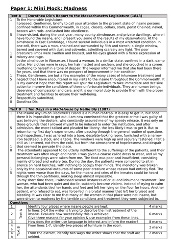Mini-Mocks Pearson 2.0 GCSE English Language | Teaching Resources