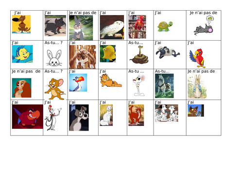 Animaux et couleurs differentiated worksheet (reading, writing and ...
