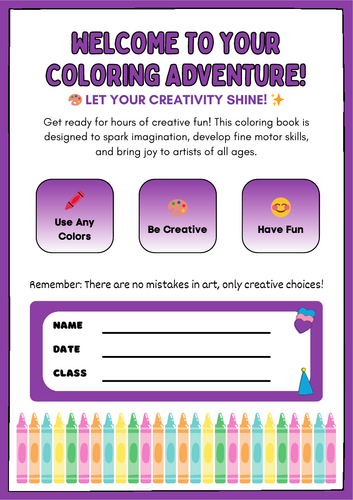 Welcome to Kindergarten Colouring Pages | Back to School Activities ...